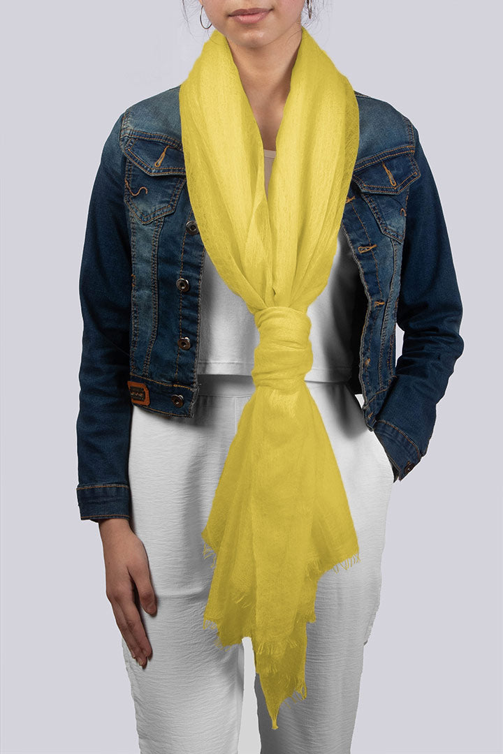 Buy Ultrasoft Felted Sunlight Yellow Cashmere Scarf